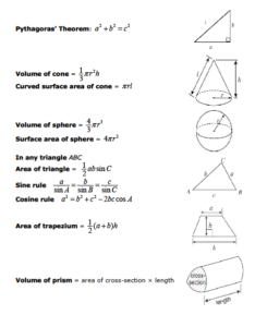 Edexcel GCSE Maths formula sheet - Adenaya Solutions Ltd
